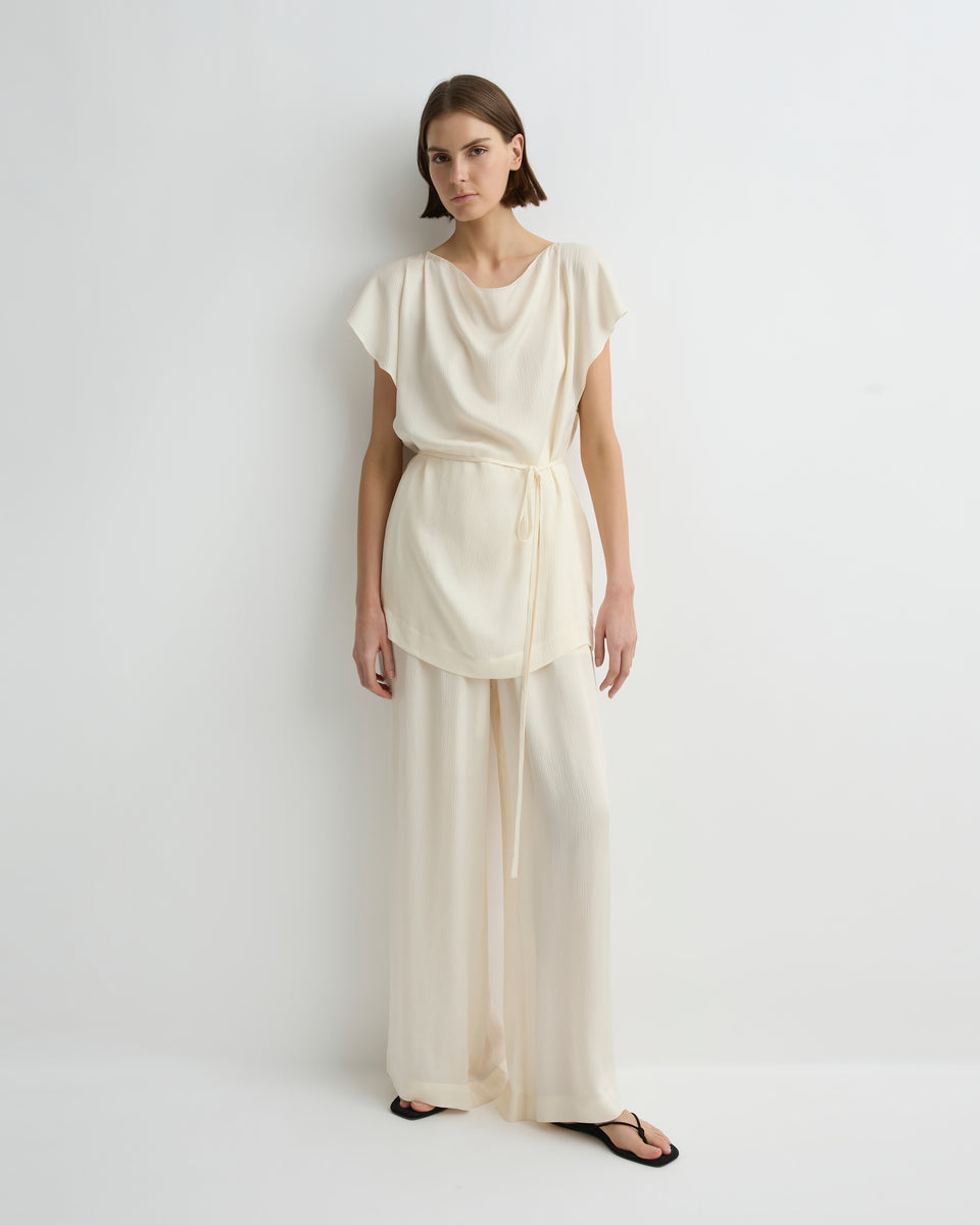 Ardea Split Shoulder Top Pearl | BONDI BORN® | Tops – BONDI BORN INTL