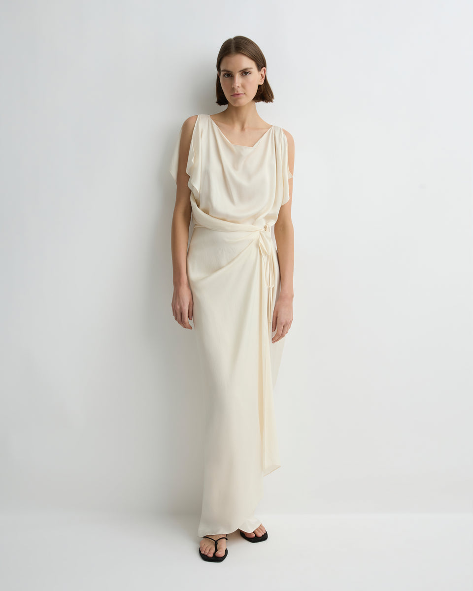 Ardea Wrap Dress Pearl | BONDI BORN® | Dresses – BONDI BORN INTL
