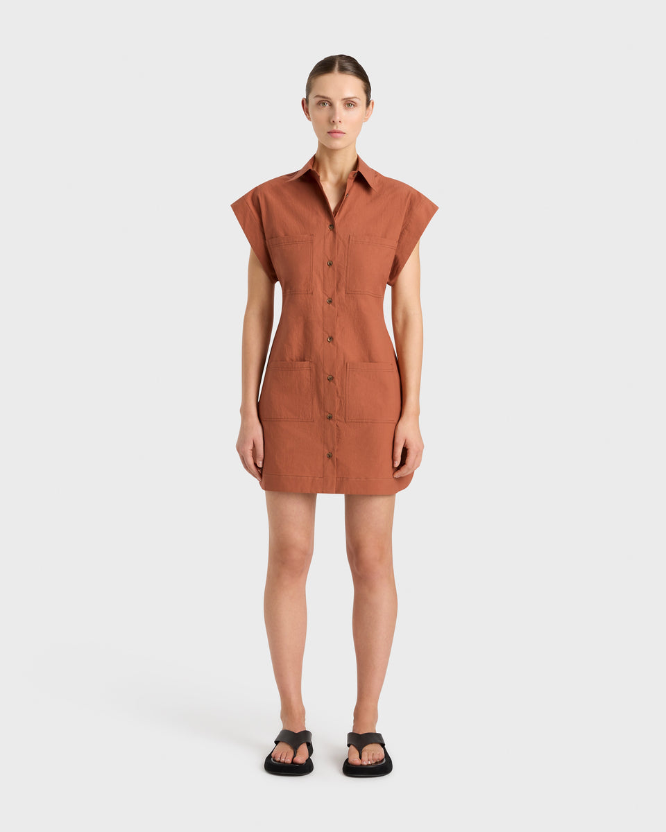 BONDI BORN® | Kyoto Pocket Mini Dress in Sienna | Australian Designer ...